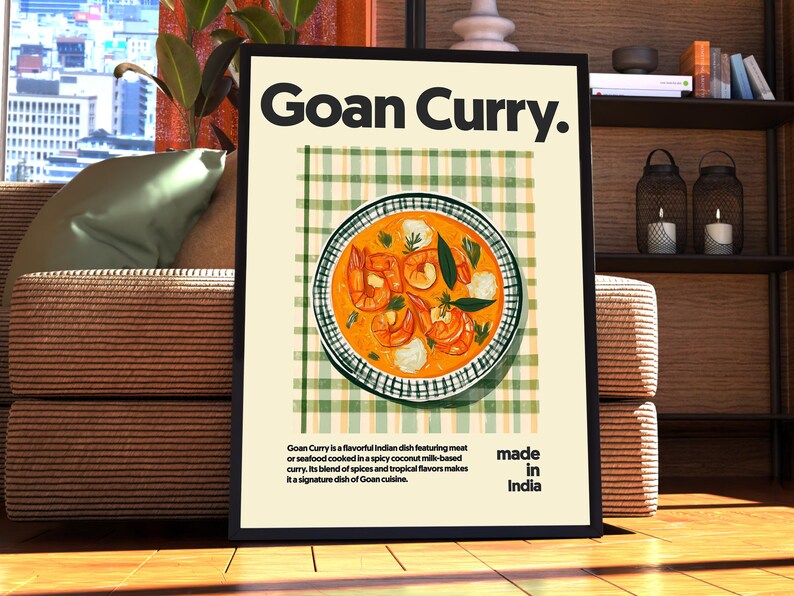Goan Curry Poster - Food Poster - Kitchen Decor - Kitchen Print ...