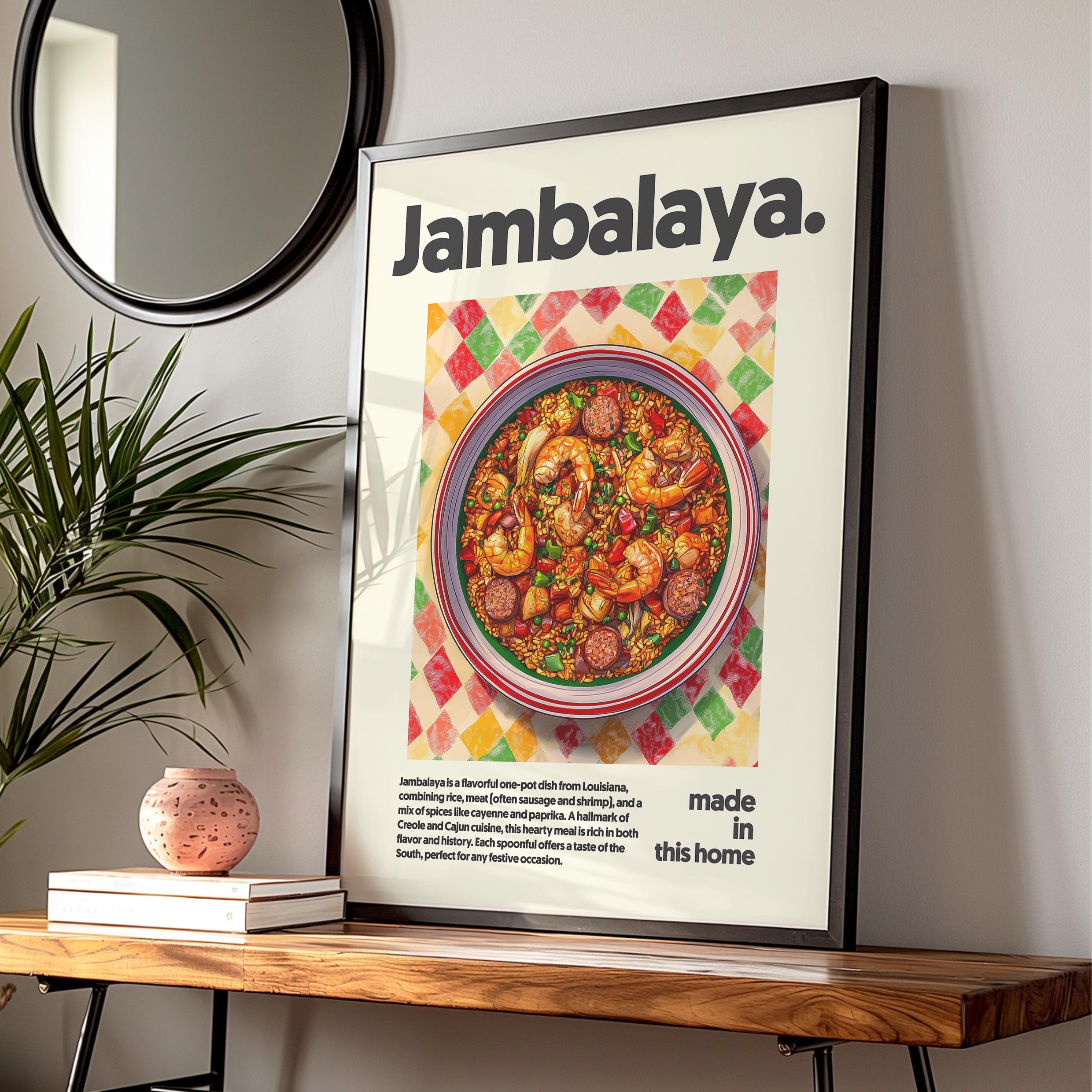 Jambalaya Poster - Food Poster - Kitchen Decor - Kitchen Print ...
