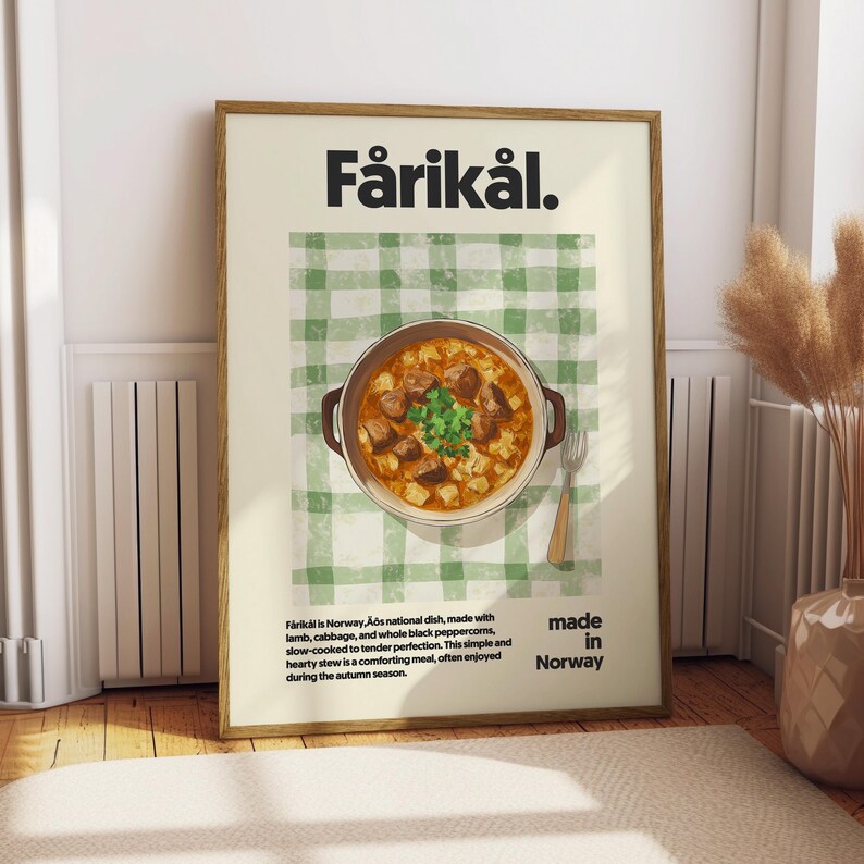 Fårikål Poster - Food Poster - Kitchen Decor - Kitchen Print - Food ...