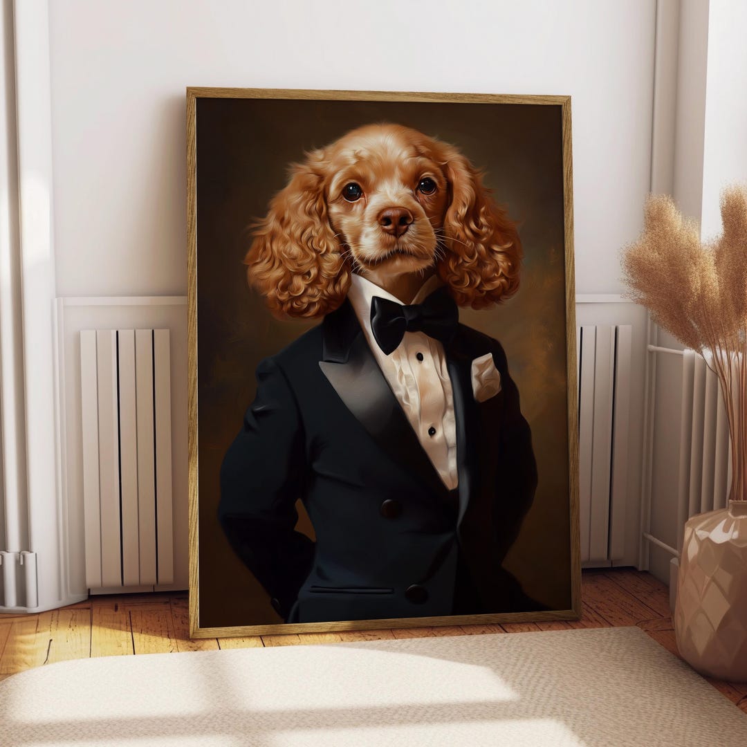 Cocker Spaniel Royal Portrait - Dog Poster - Pet Portrait - Custom Pet ...