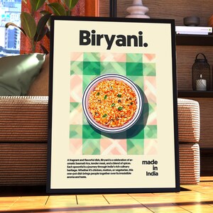 Biryani Poster - Food Poster - Kitchen Decor - Kitchen Print - Indian ...