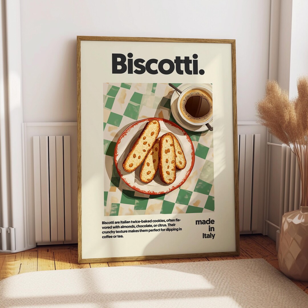 Biscotti Poster - Food Poster - Kitchen Decor - Kitchen Print - Italian ...