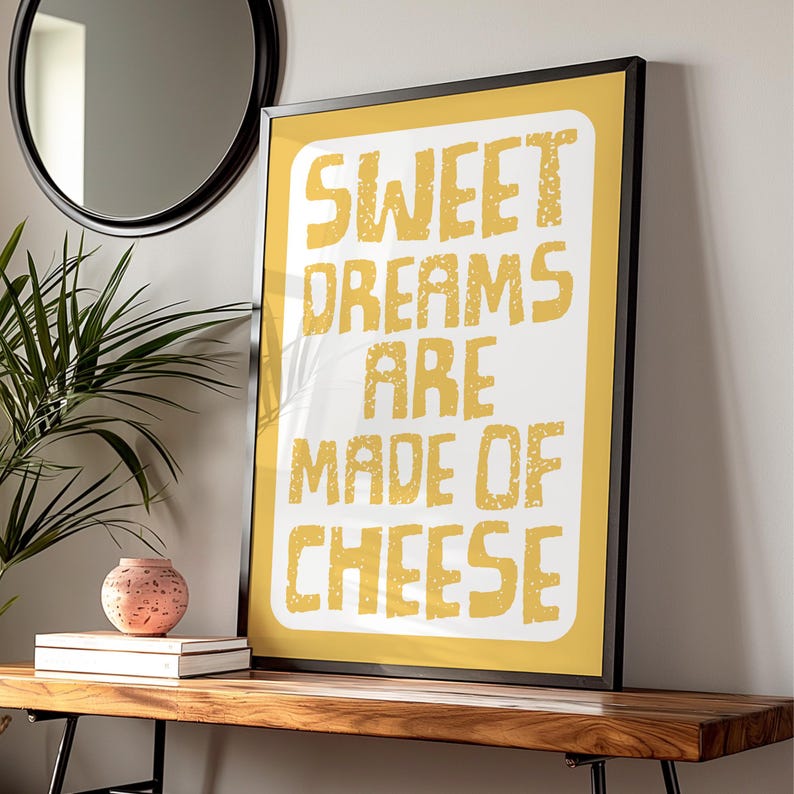 Cheese Poster - Food Poster - Kitchen Decor - Kitchen Print - Cheese ...