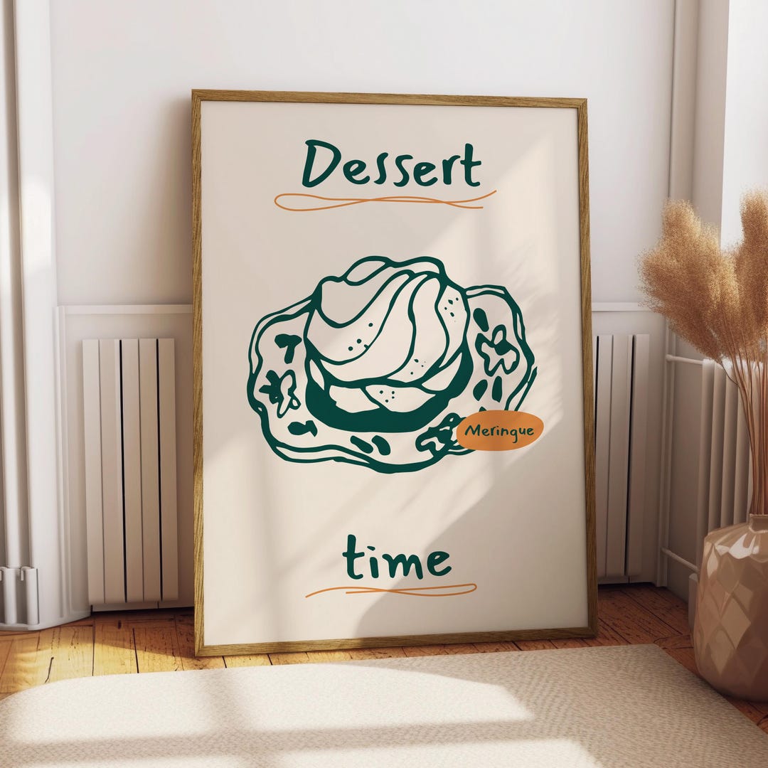 Dessert Time Poster - Food Poster - Kitchen Decor - Kitchen Print ...