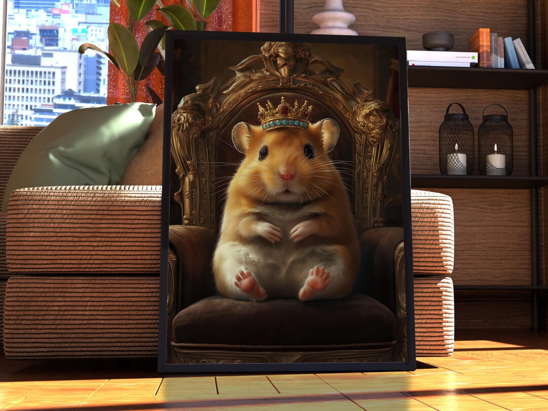 Hamster Royal Portrait - Pet Poster - Hamster Portrait - Custom Pet Art ...