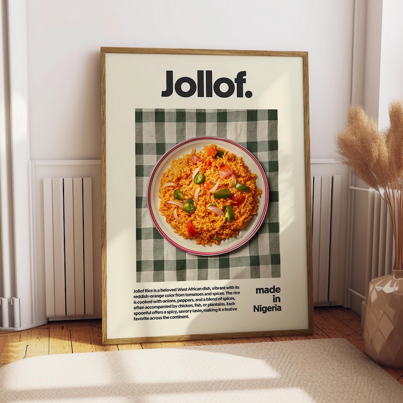 Jollof Poster - Food Poster - Kitchen Decor - Kitchen Print - Nigerian ...