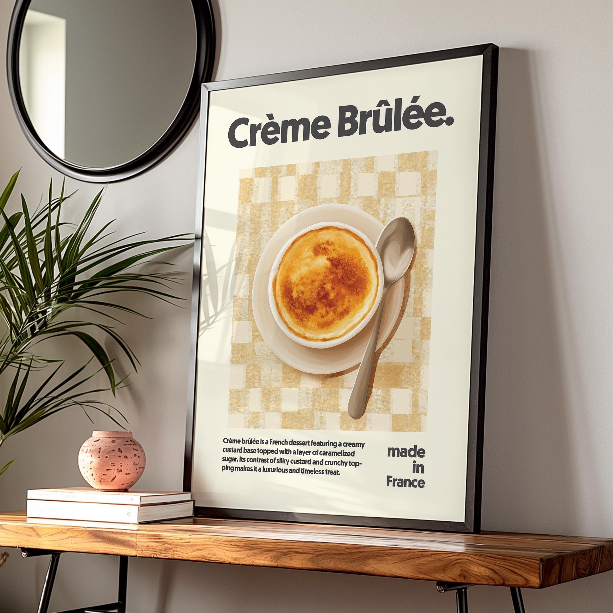 Creme Brulee Poster - Food Poster - Kitchen Decor - Kitchen Print ...