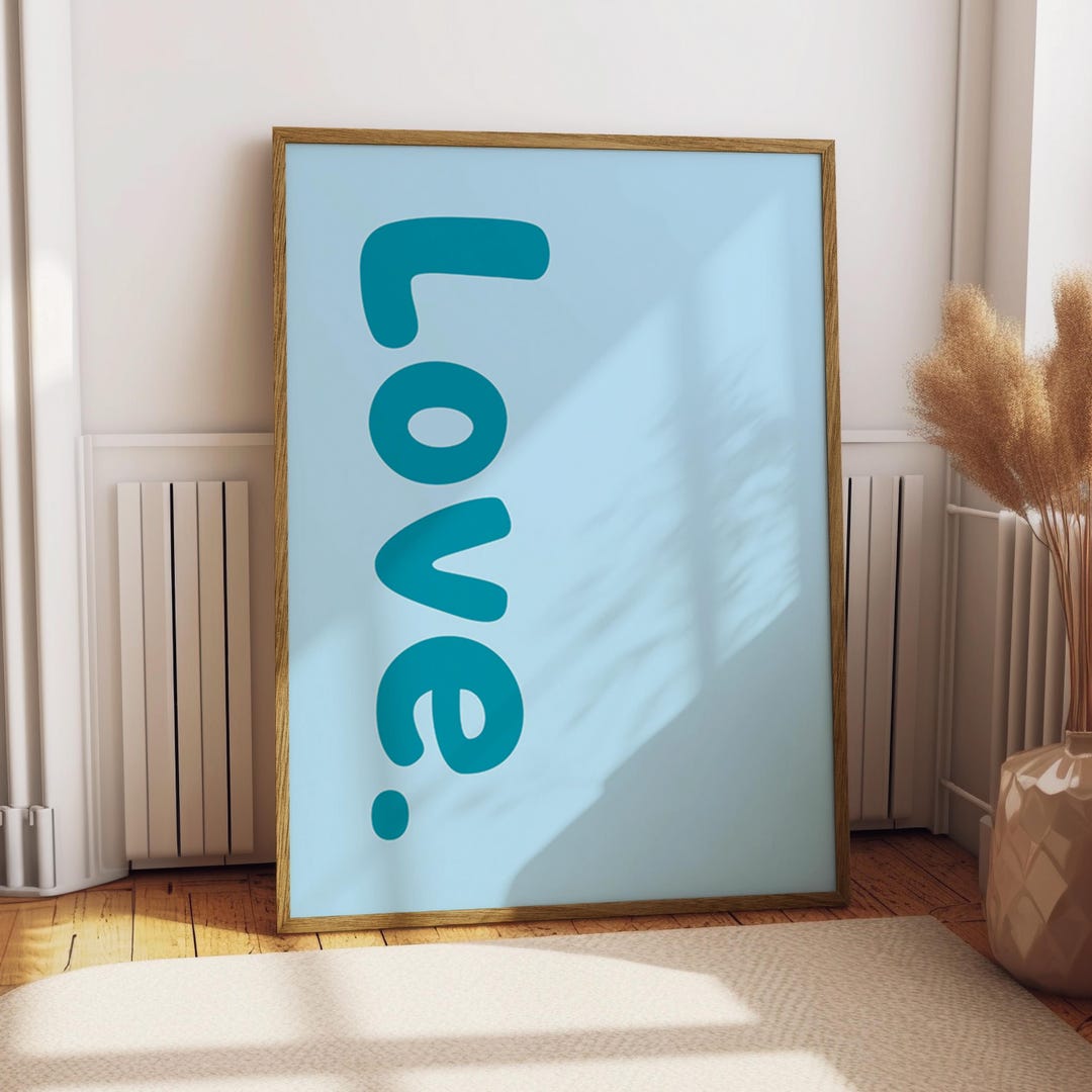 Love Poster - Quote Poster - Funny Quote Art - Living Room Decor - Cute ...
