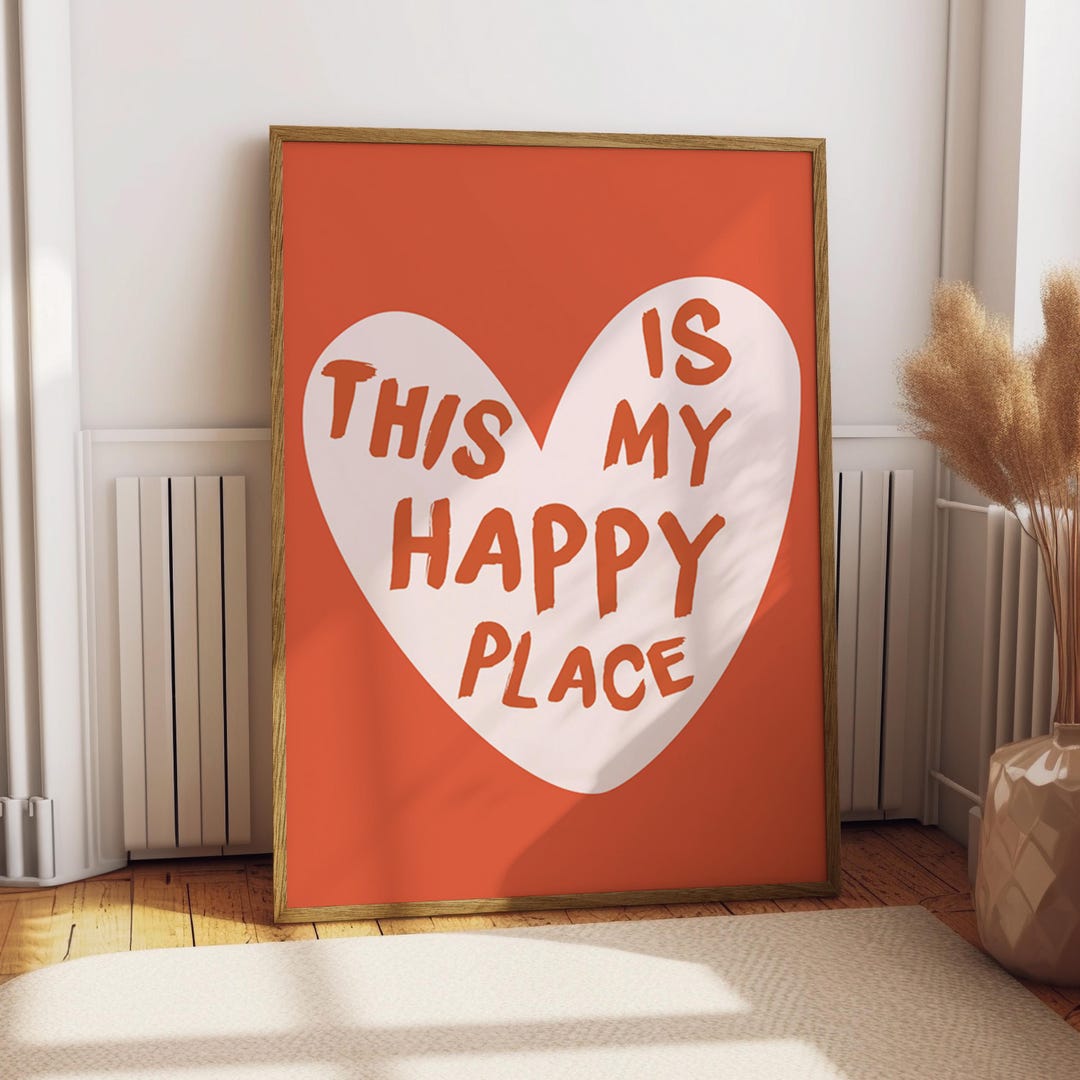 This is My Happy Place Poster - Quote Poster - Happy Place Art - Living ...