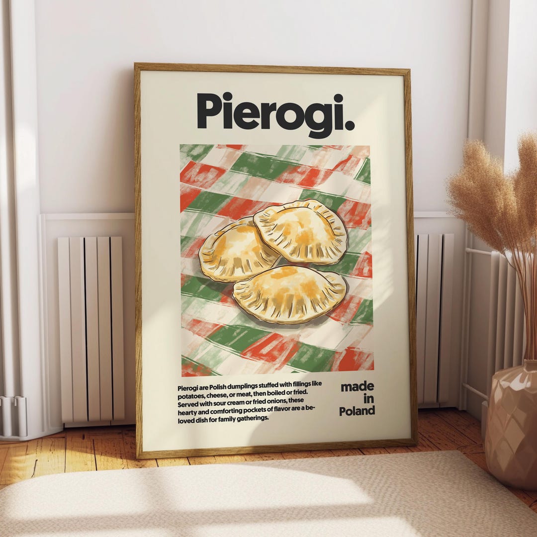Pierogi Poster - Food Poster - Kitchen Decor - Kitchen Print - Polish ...
