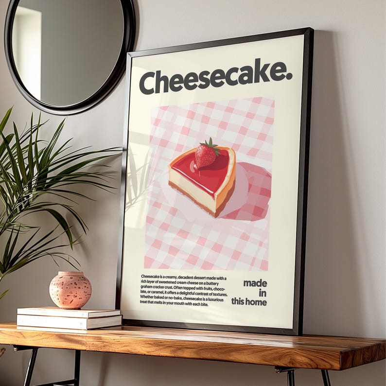 Cheesecake Poster - Food Poster - Kitchen Decor - Kitchen Print ...