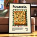 Focaccia Poster - Food Poster - Kitchen Decor - Kitchen Print - Italian ...