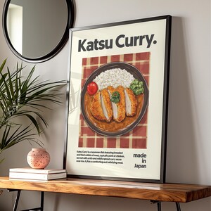 Katsu Curry Poster - Food Poster - Kitchen Decor - Kitchen Print ...