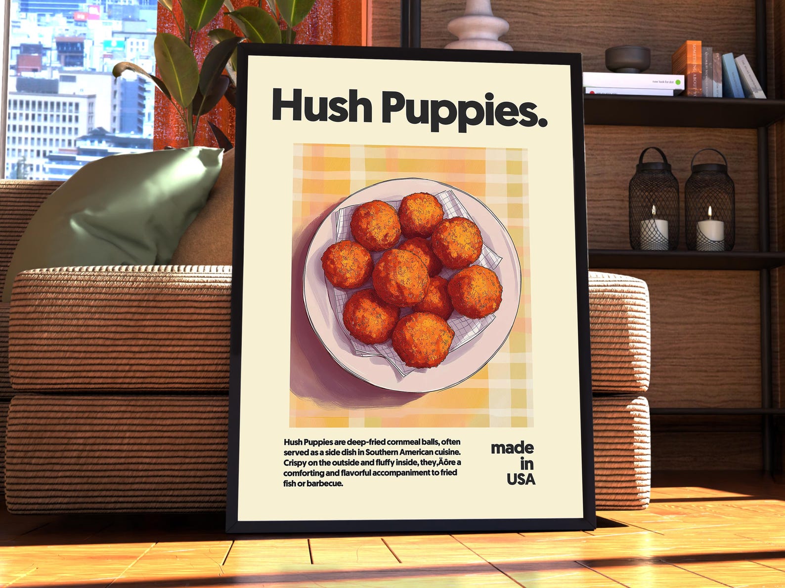 Hush Puppies Poster - Food Poster - Kitchen Decor - Kitchen Print ...