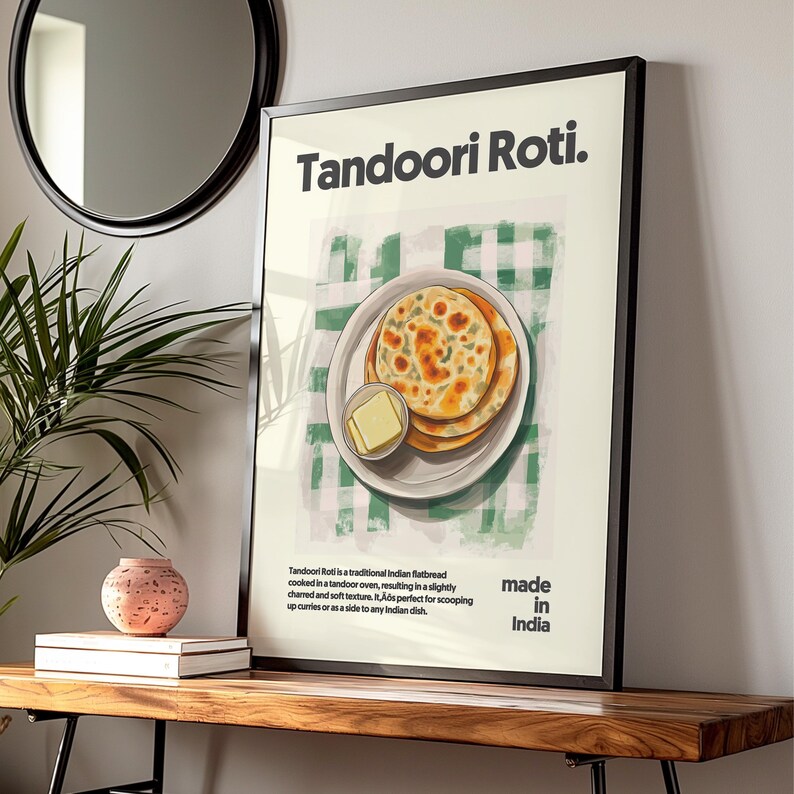 Tandoori Roti Poster - Food Poster - Kitchen Decor - Kitchen Print ...