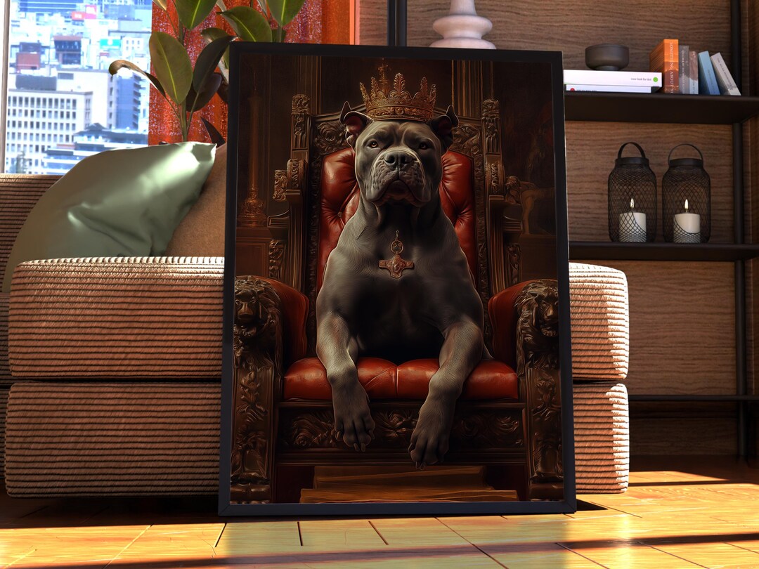 Cane Corso Royal Portrait - Dog Poster - Pet Portrait - Custom Pet Art ...