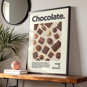 Chocolate Poster - Chocolate Art - Kitchen Decor - Kitchen Print - Cafe ...
