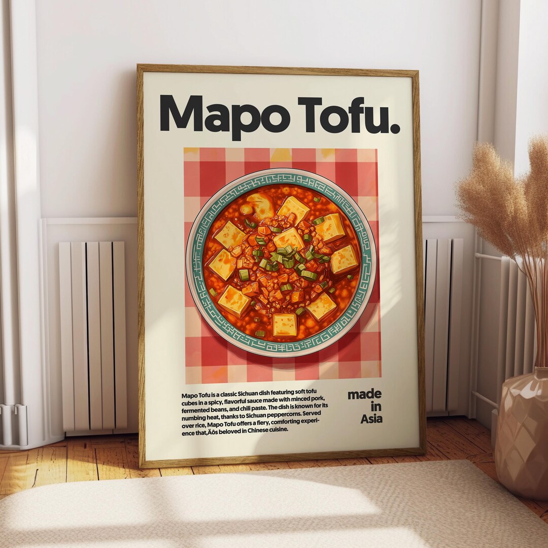 Mapo Tofu Poster - Food Poster - Kitchen Decor - Kitchen Print ...