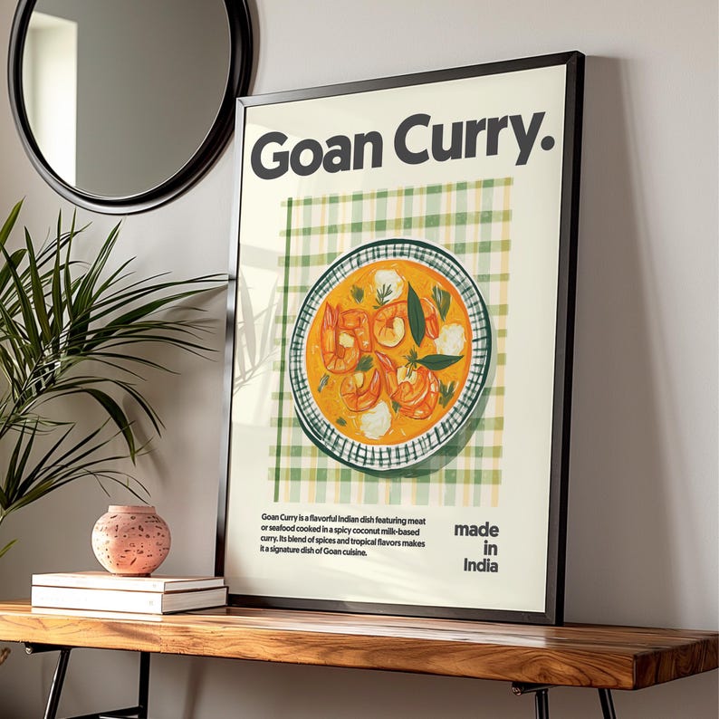 Goan Curry Poster - Food Poster - Kitchen Decor - Kitchen Print ...