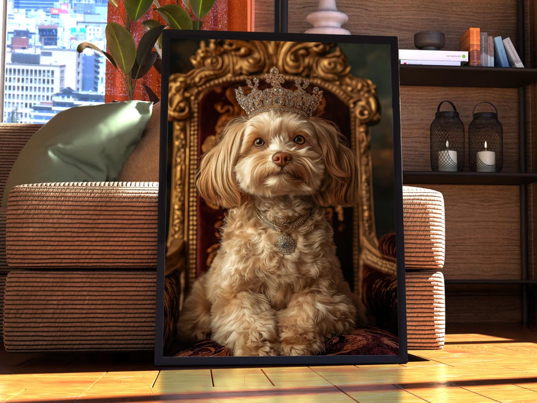 Havapoo Royal Portrait - Dog Poster - Pet Portrait - Custom Pet Art ...