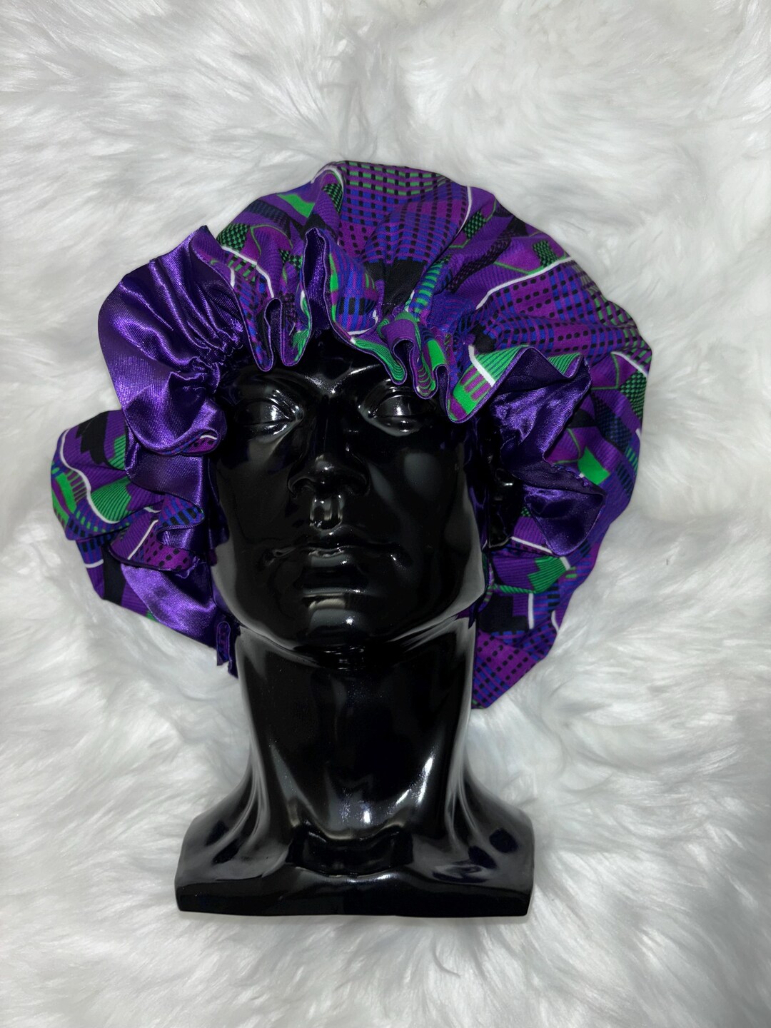 Adult / Child Purple Kente Bonnet - Etsy