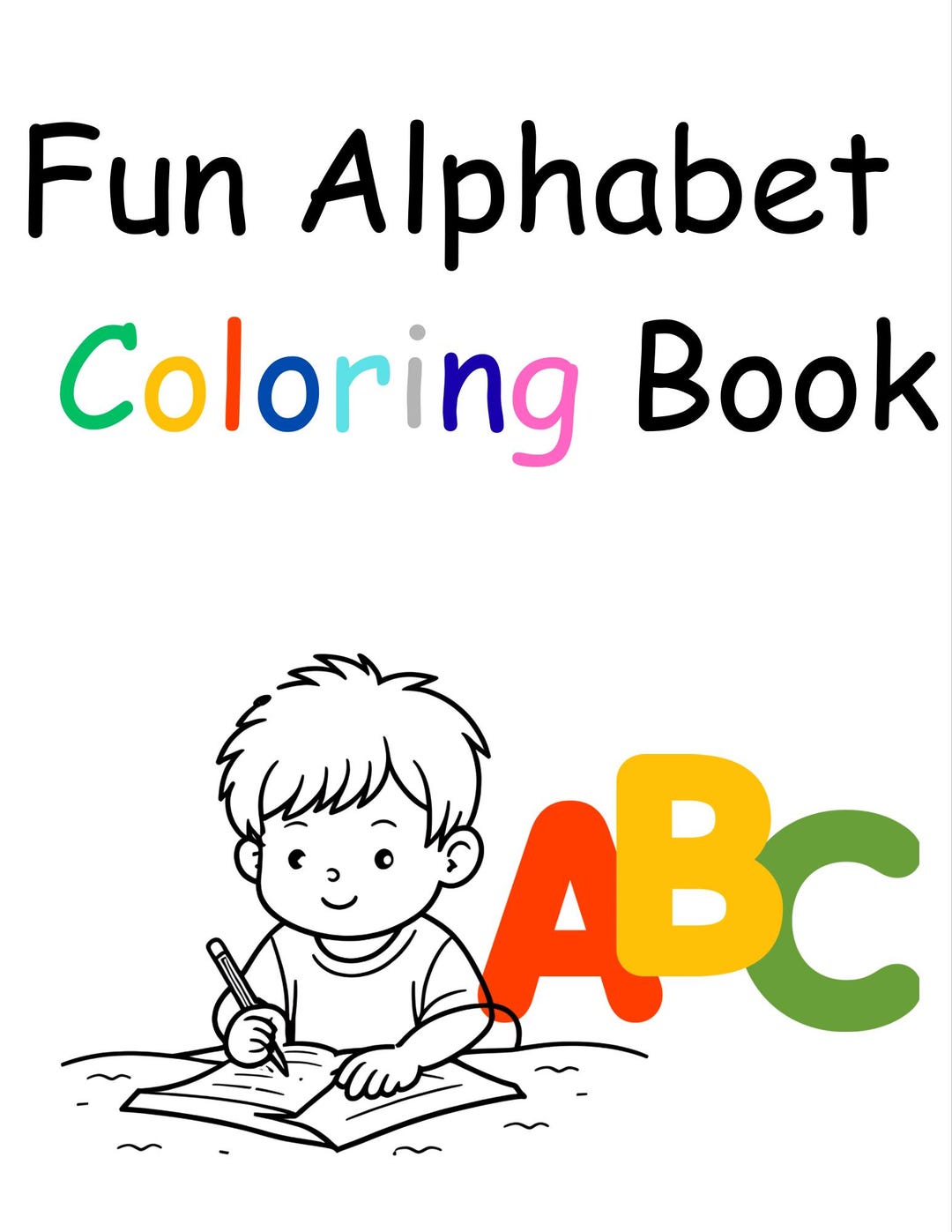 ABC Coloring Book for Toddlers: Alphabet Animals & Foods (PDF Printable ...