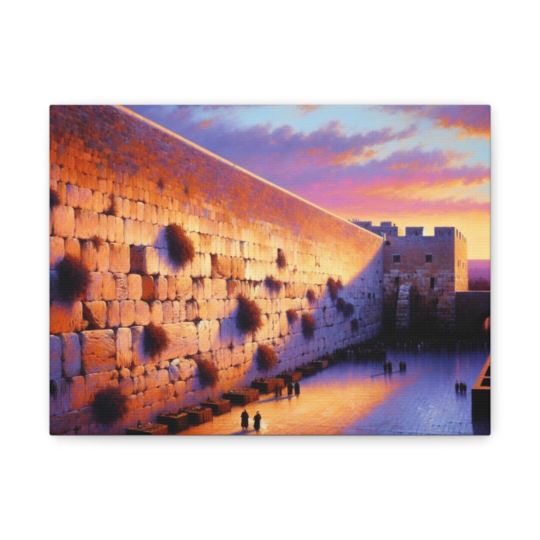Canvas Print, Western Wall Kotel Art Holy Site Judaica, Israeli Wall ...