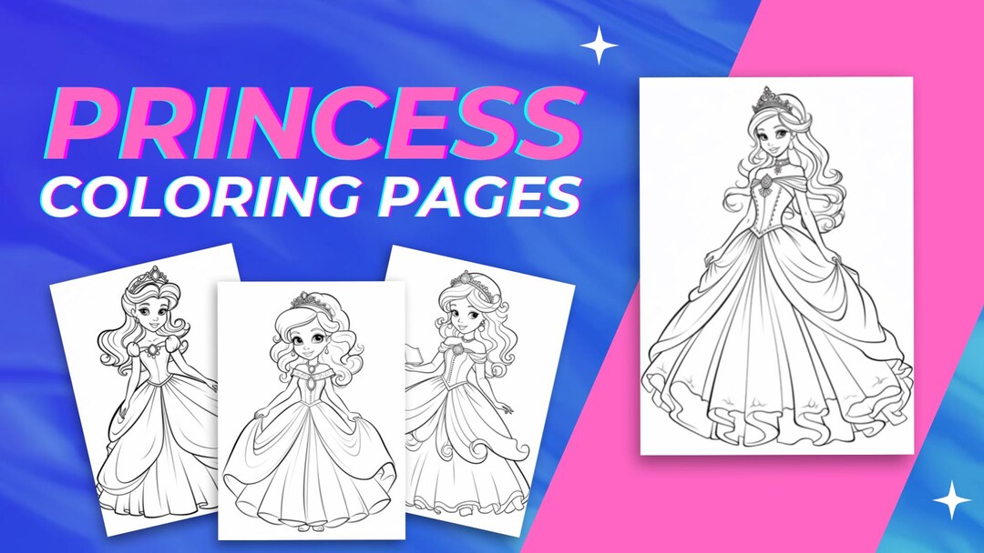 Princess Coloring Book 200 Coloring Princess Pages for Kids Educational ...