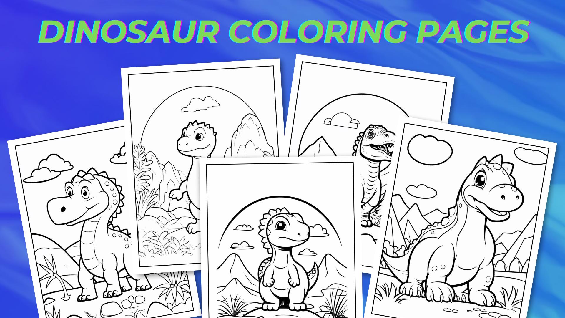 Dinosaur Coloring Activity Sheets Dinosaur Learning Printable for Kids ...