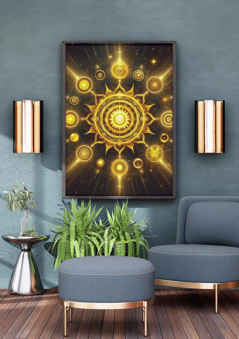 Solar Plexus Chakra Art – 12 High-res JPEG Prints | Sacred Geometry ...