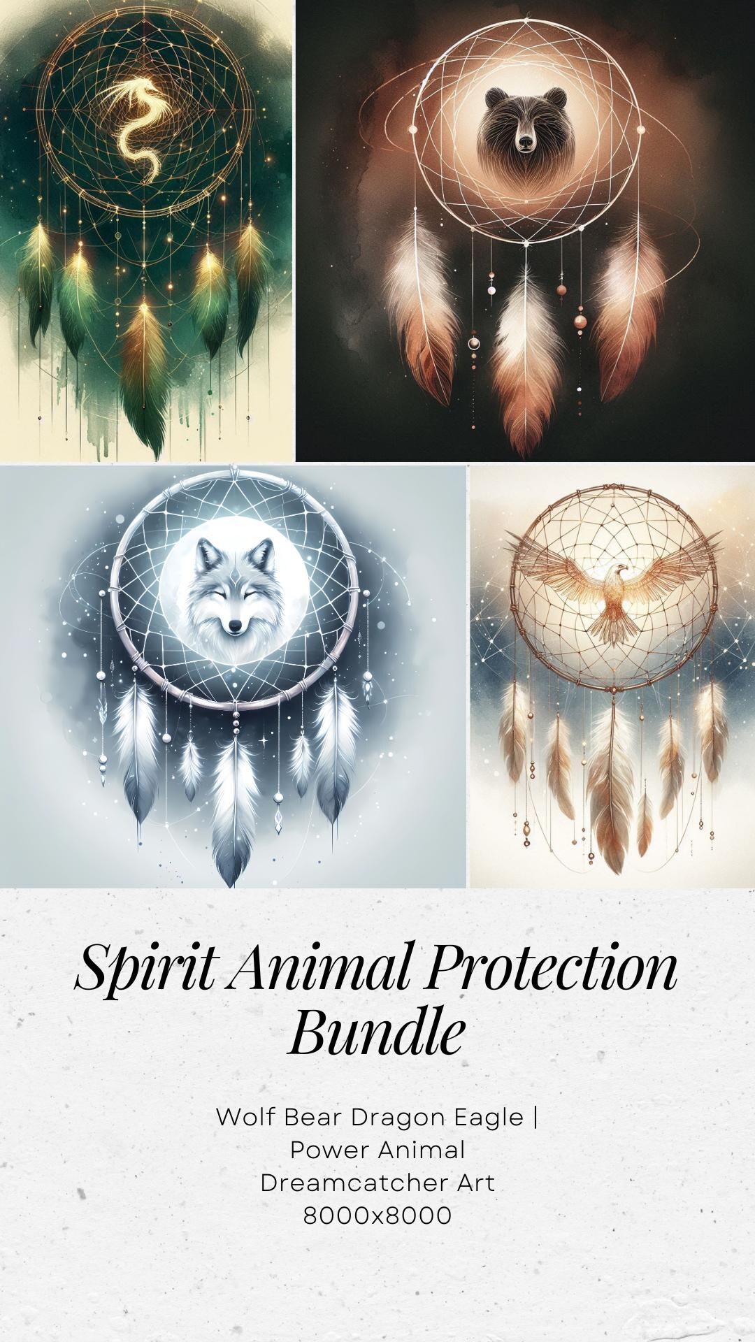 Protection Spirit Animal Bundle | Wolf Bear Dragon Eagle | Shamanic ...