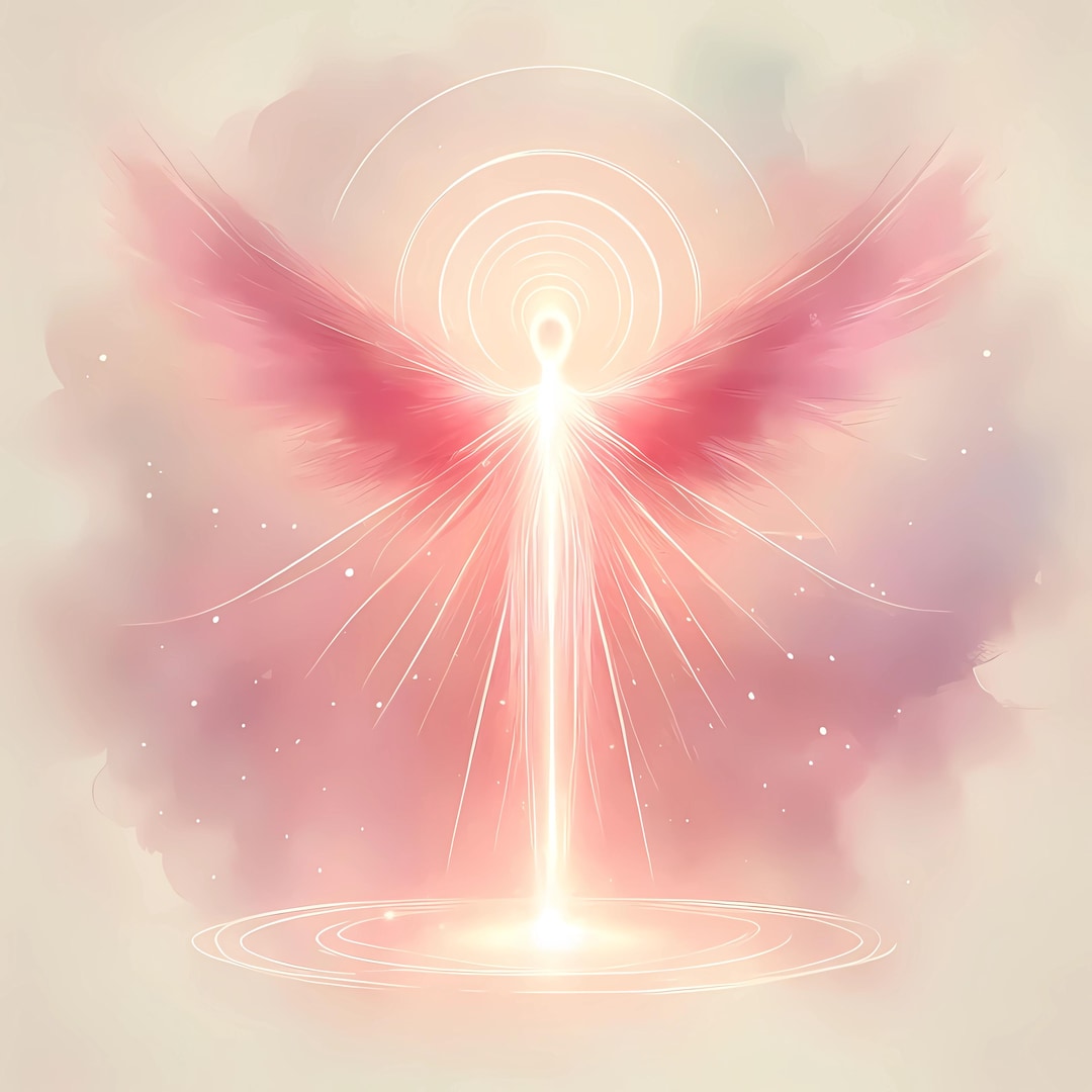 Archangel Chamuel Art | Pink Angel of Love & Emotional Healing | High ...