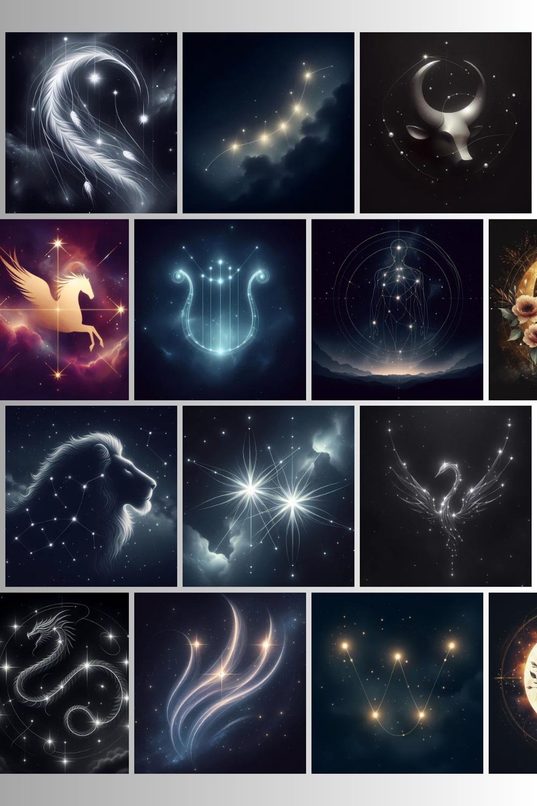 Whispers of the Night: 12 Minimalist Constellation Art Prints for Peace ...