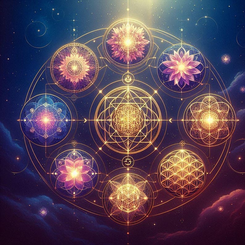 Sacred Geometry and Kybalion. Digital Pack of 5 Images. Sacred Geometry ...