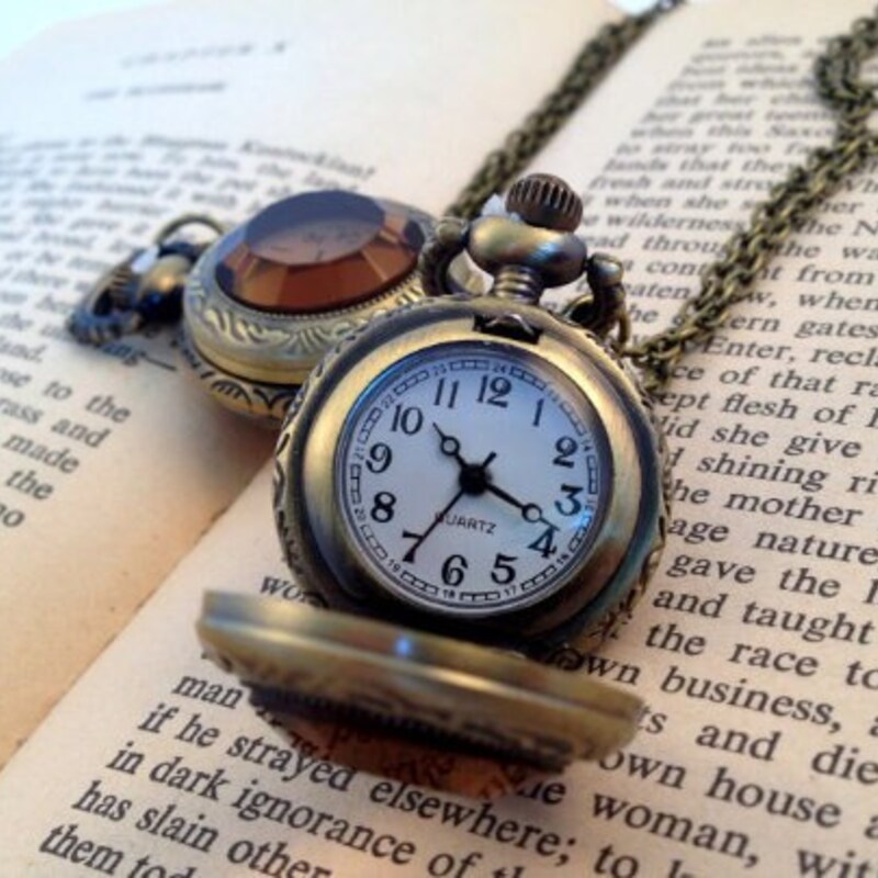 Pocketwatch Necklace - Etsy