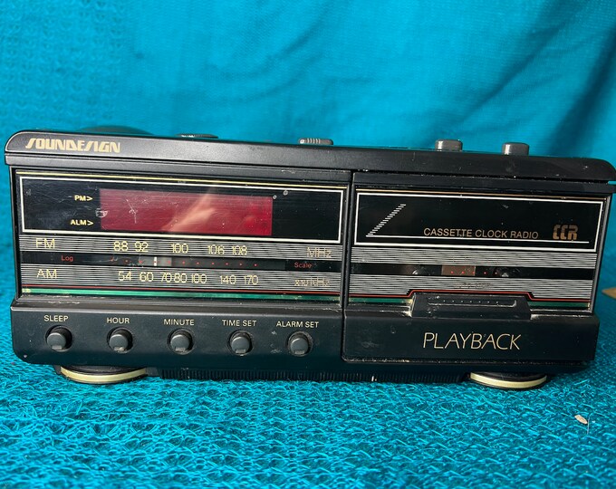 Soundesign Clock Radio Cassette Player 1980s - Etsy