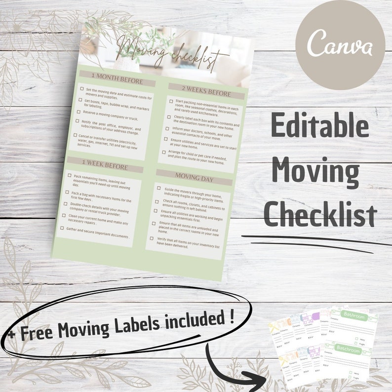 Ultimate Moving Checklist Free Printable Moving Labels Essential Guide ...