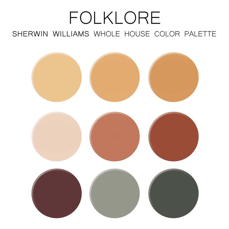 Folklore-inspired Sherwin Williams Paint Palette Interior Paint Colors ...