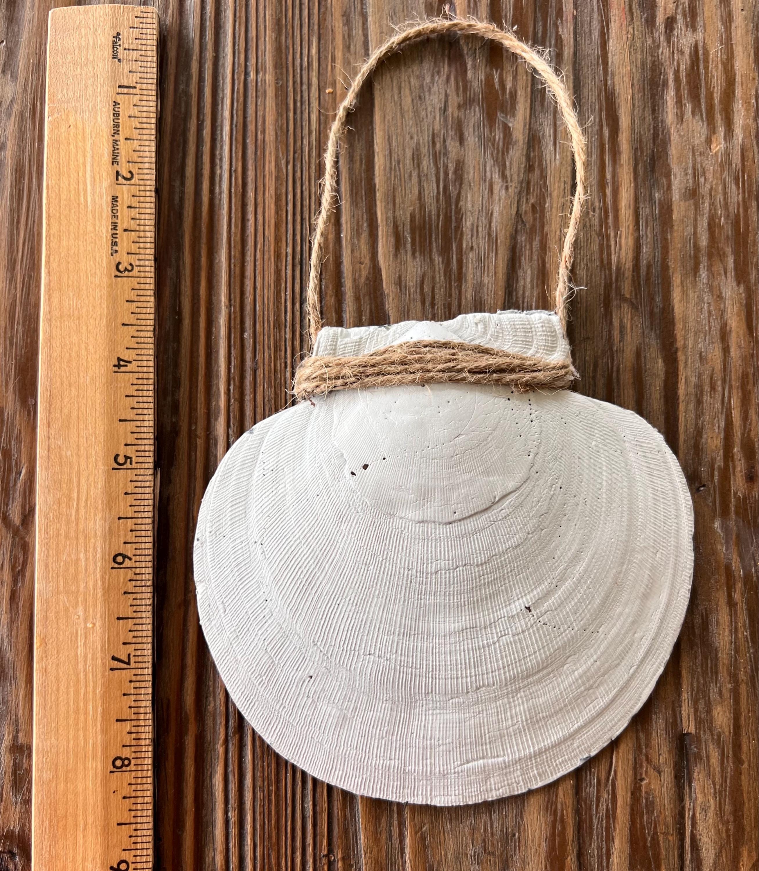 Scallop Shell Ornament Decoupaged With Starfish Embellishment and Twine ...
