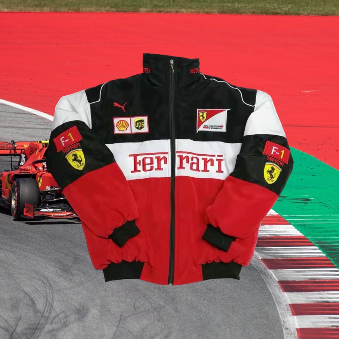 Retro Formula One Racing Jacket Flying Jacket, Racing Jacket, Oversized ...
