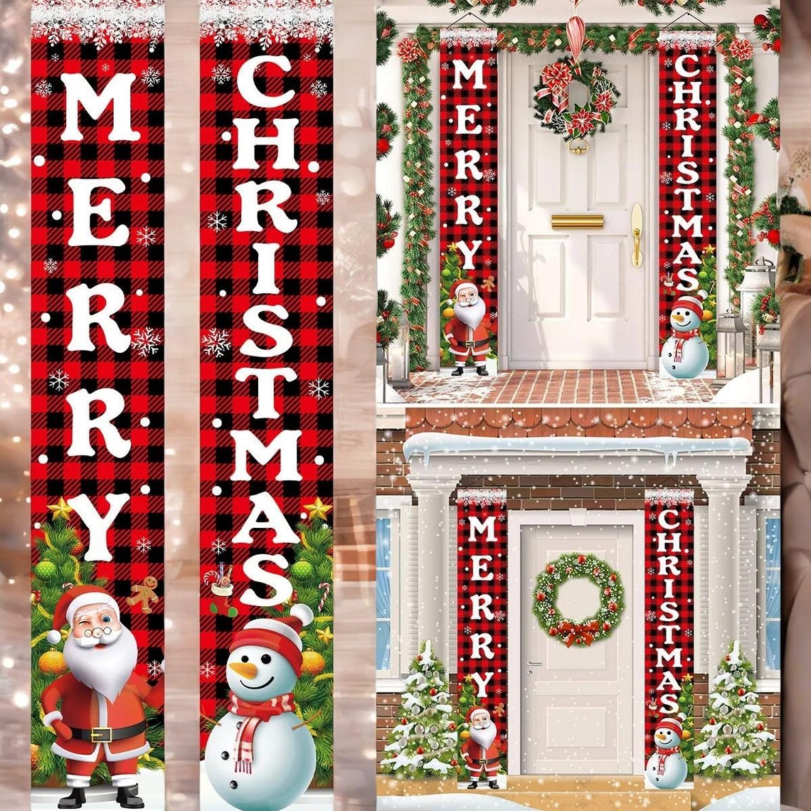 Christmas Door Banner - Festive Holiday Decoration - Etsy