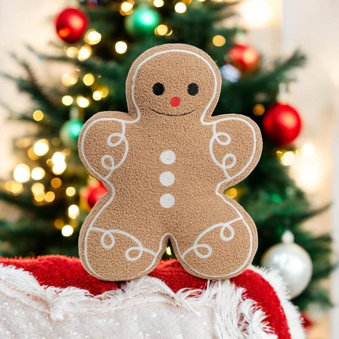 Gingerbread Man Shaped Pillow – Cute & Cozy Holiday Decor - Etsy