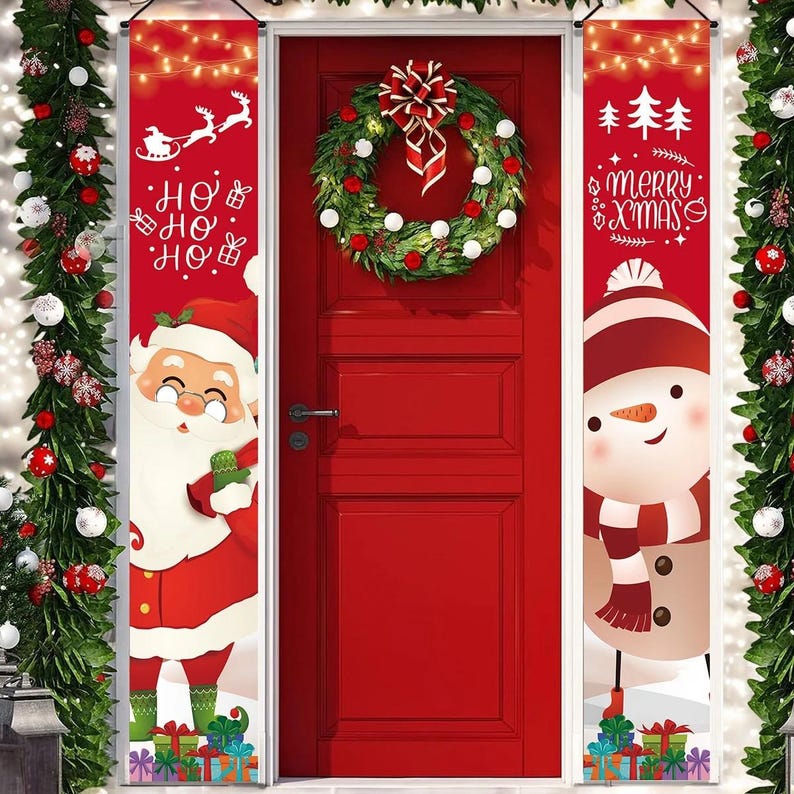 Christmas Door Banner - Festive Holiday Decoration - Etsy