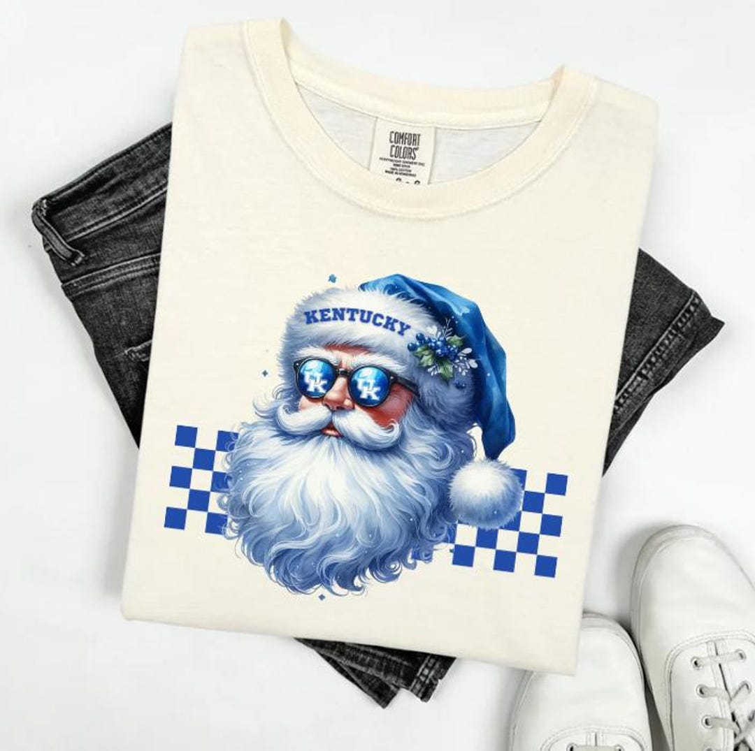 Kentucky Wildcats Santa Shirt- Kentucky Shirt- Santa Shirt- UK Shirt ...