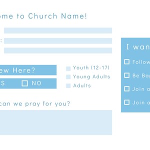 Church Welcome Card - New Here - Hi Card - Editable - Digital - Canva ...