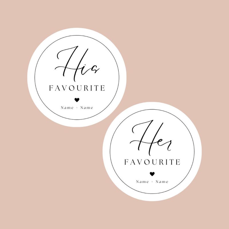 His Favorite Her Favorite Stickers - Etsy