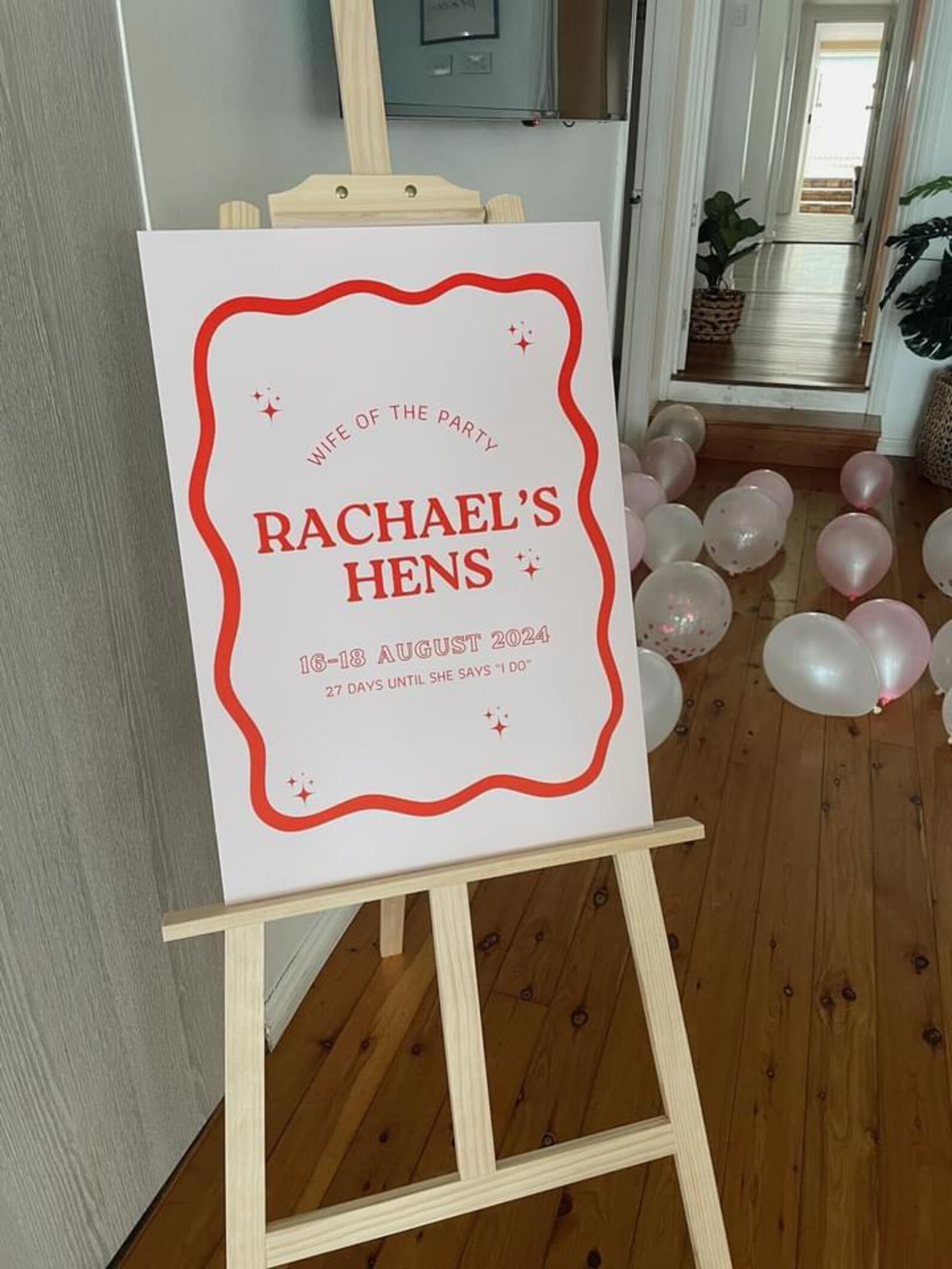 Hens Party Sign - Wife of the Party - Bachelorette - Poster - Editable ...