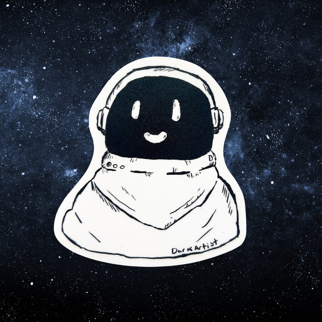 Astro Dude Sticker | Waterproof Vinyl Decal, Hand-drawn Art - Etsy