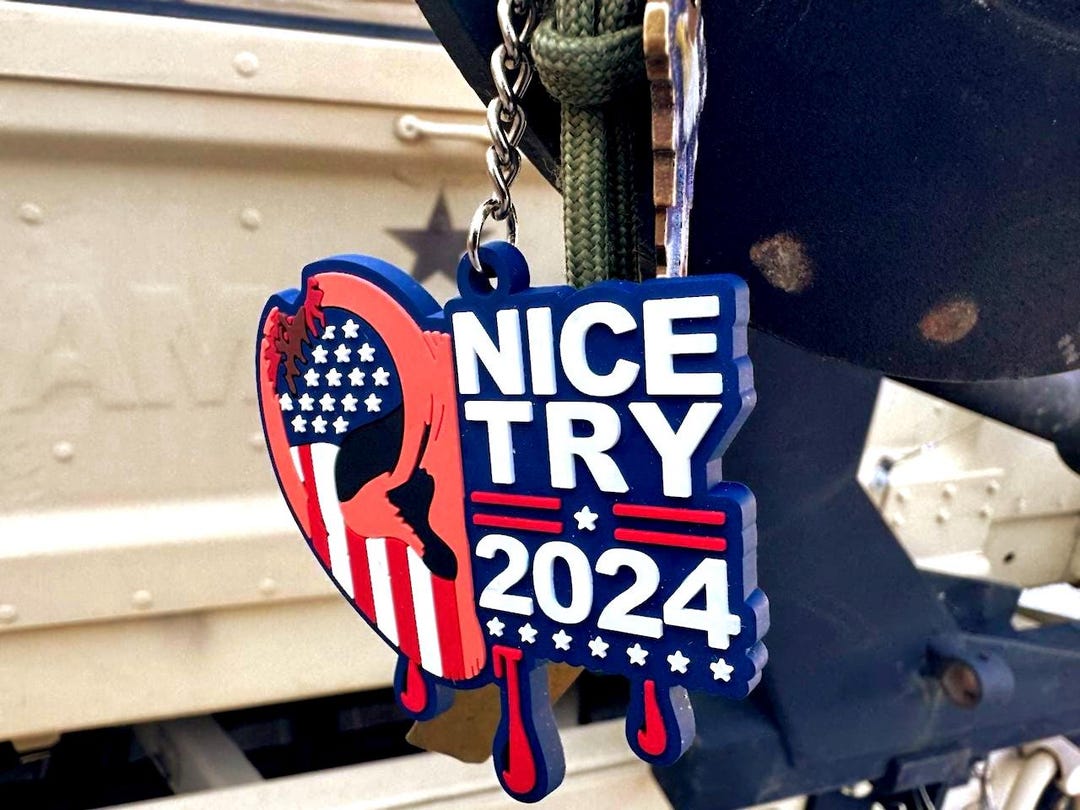 Donald Trump 2024 Keychain 3D PVC Rubber Design Patriotic Gift Support ...