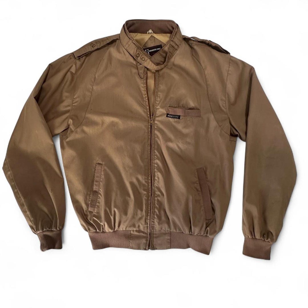 Vintage Members Only Bomber Jacket – Brown, Size 46 (fits Small) 80s ...